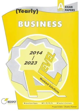Redspot A Level Business Studies Yearly 2024 Edition – Books Baar